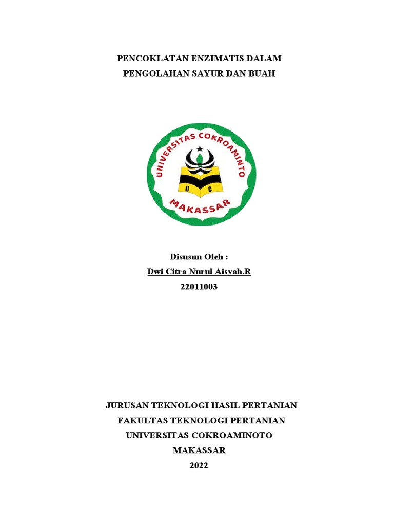 Pencoklatan Enzimatis Sayur dan Buah | PDF