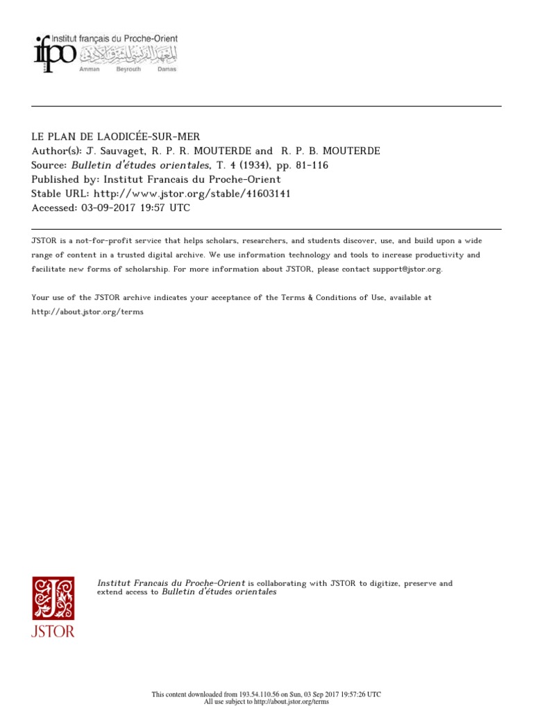 Plan de Laodice Sur Mer 41603141 | PDF | Sciences sociales
