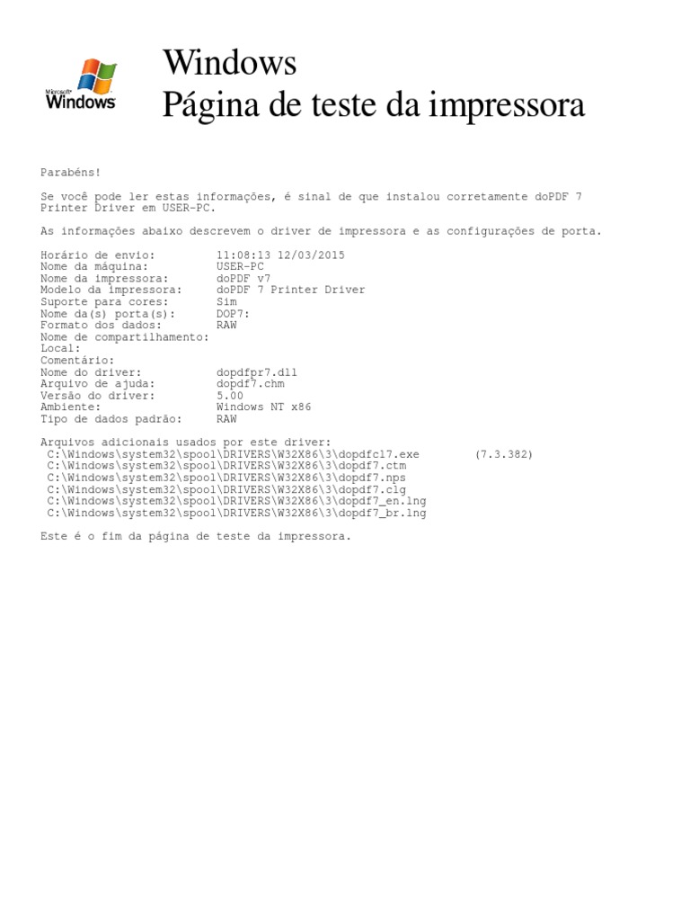 Página de Teste | PDF