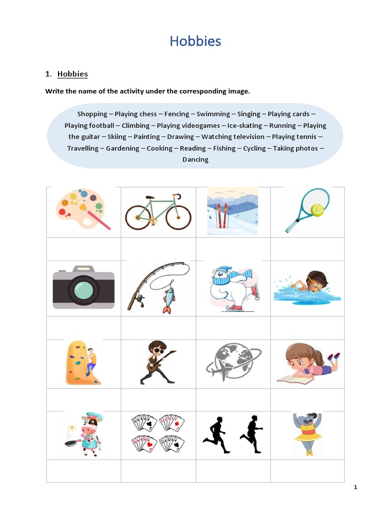 Hobbies et expressions de préférence | PDF | Sciences cognitives ...