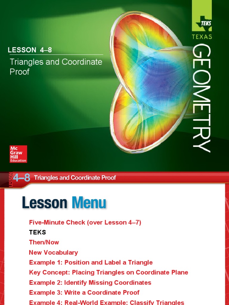 Unit 4-8 Triangles and Coordinate Proof | Download Free PDF | Triangle ...