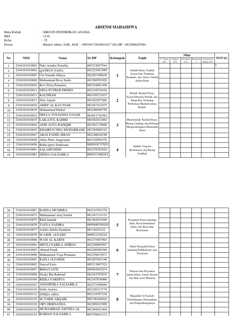 PAI Kamis 10.45 | PDF