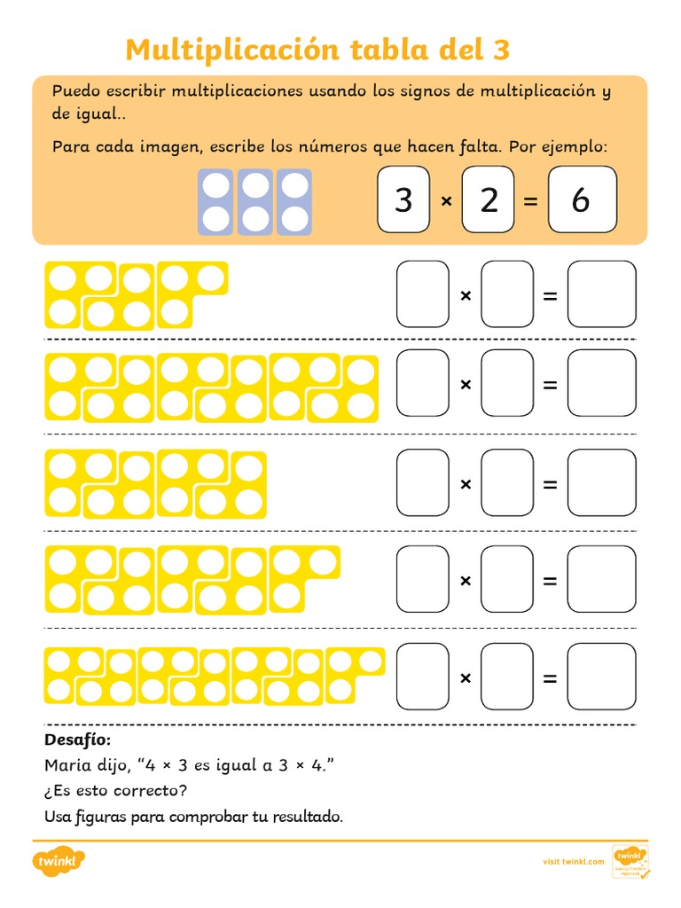 Multiplicacion Tabla 3 | PDF