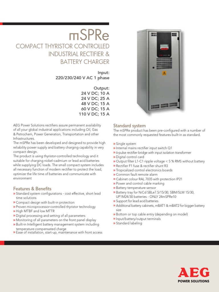 AEG MSPRe Brochure | Download Free PDF | Rectifier | Mains Electricity
