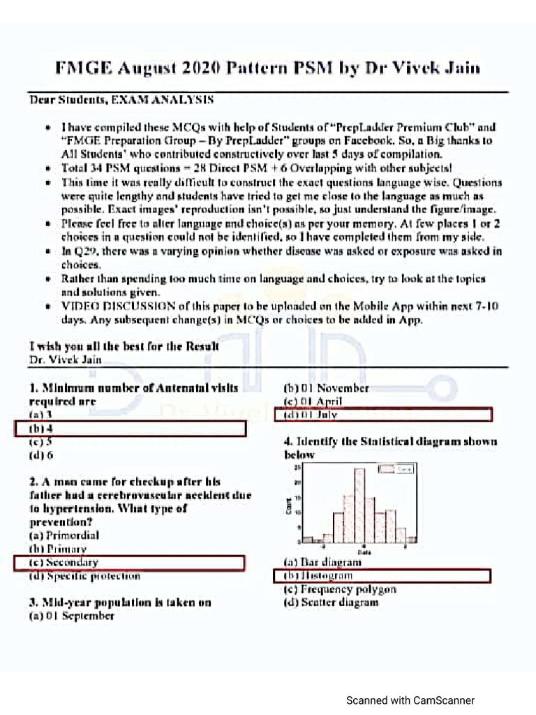 PSM Fmge Aug 2020 | PDF