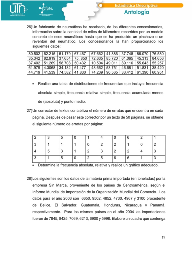 Compendio Ejercicios | PDF