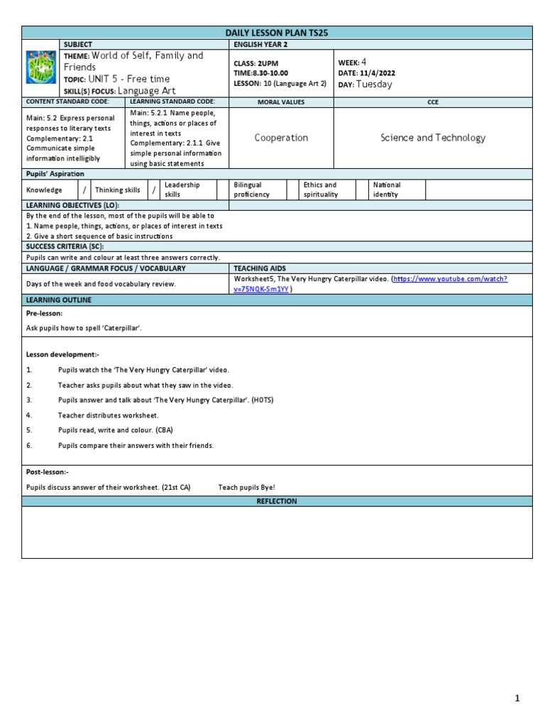 RPH 4 | PDF | Lesson Plan | Teachers