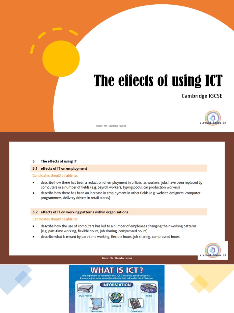 Cambridge Igcse Ict Chapter 5 The Effects Of Using Ict Pdf