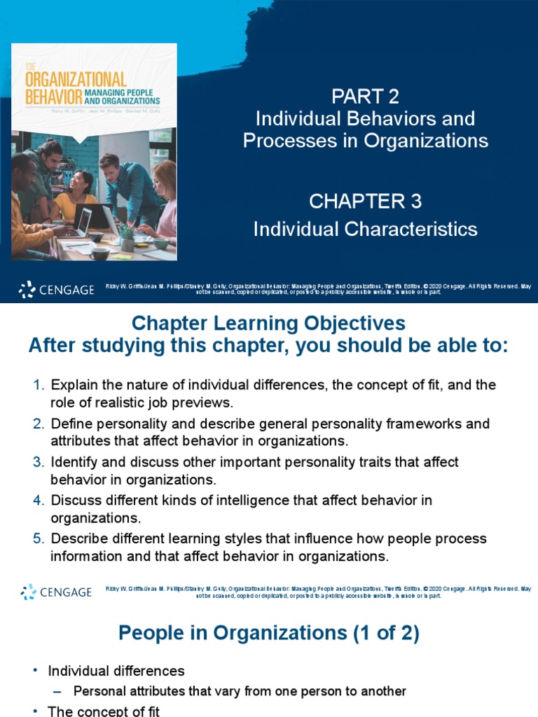 Griffin OB13e Ch03 PPT Final | PDF | Learning Styles | Intelligence