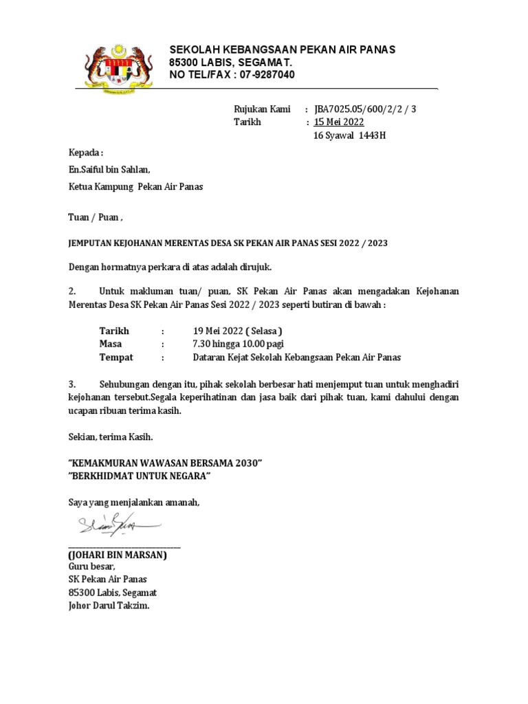 Surat Jemputan Vip Dan Perasmi | PDF | Pengelolaan Keuangan & Uang ...