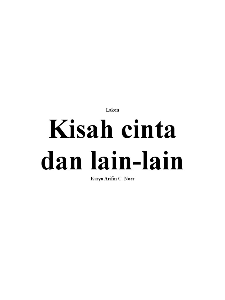 Kisah Cinta Dan Lain-Lain | PDF