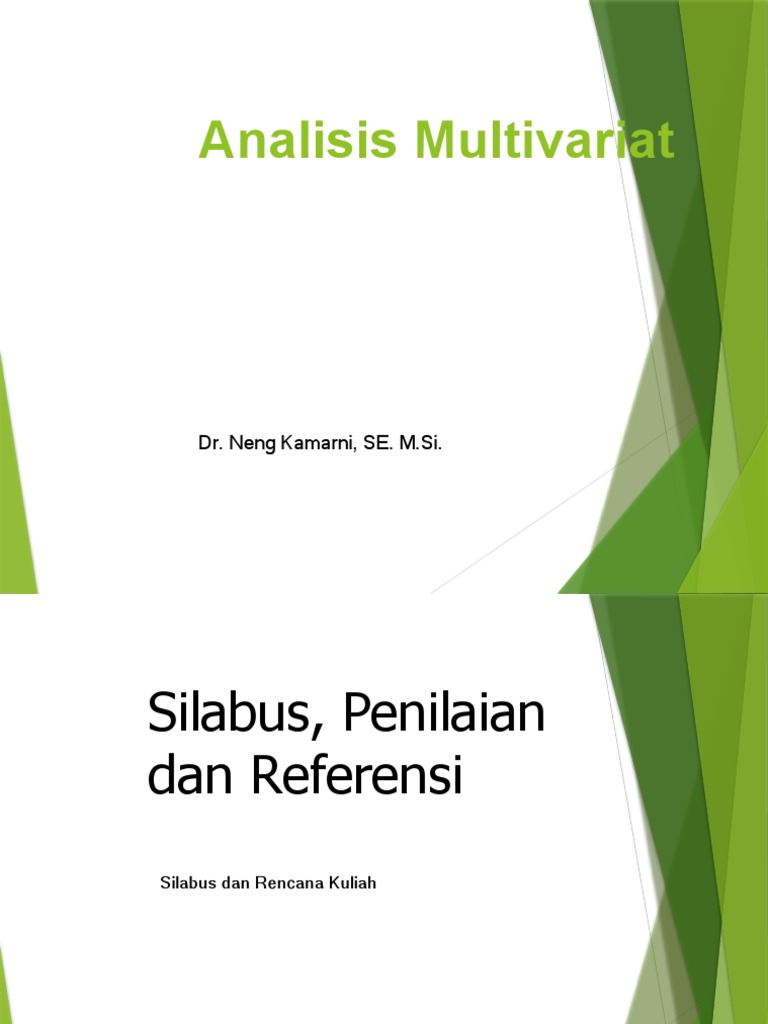 Ke 1 Analisis Multivariat | PDF