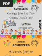 Sunday School - Answer Sheet | PDF