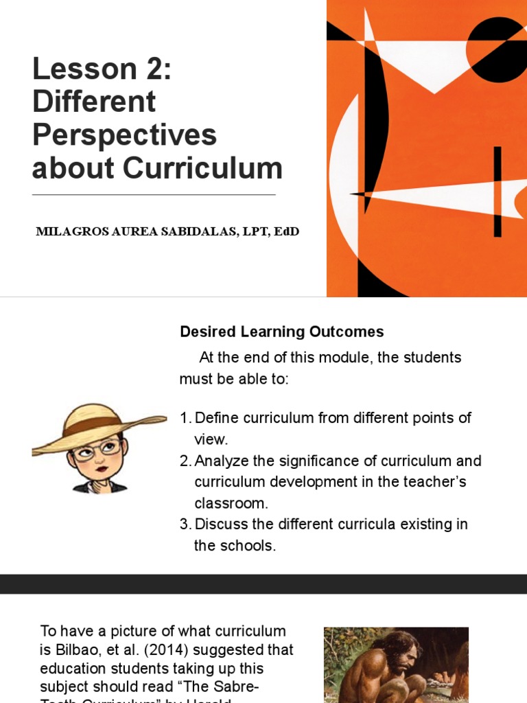 Lesson 2 Different Perspectives About Curriculum | PDF | Curriculum ...