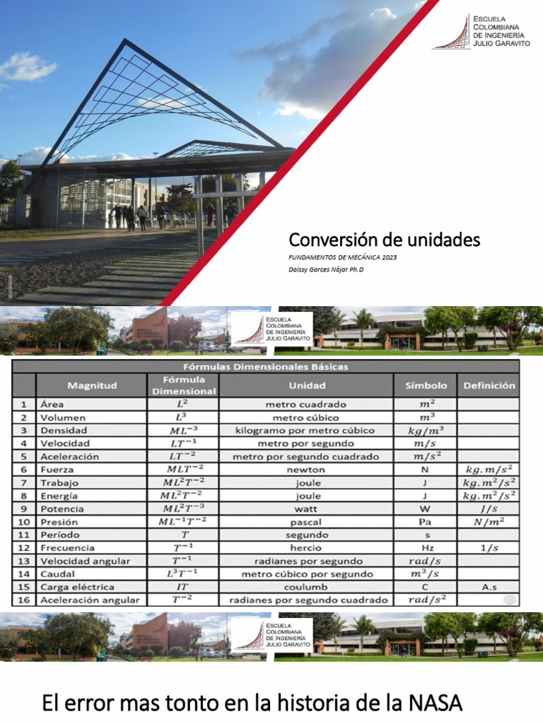 Conversion de Unidades | PDF | Nasa | Marte