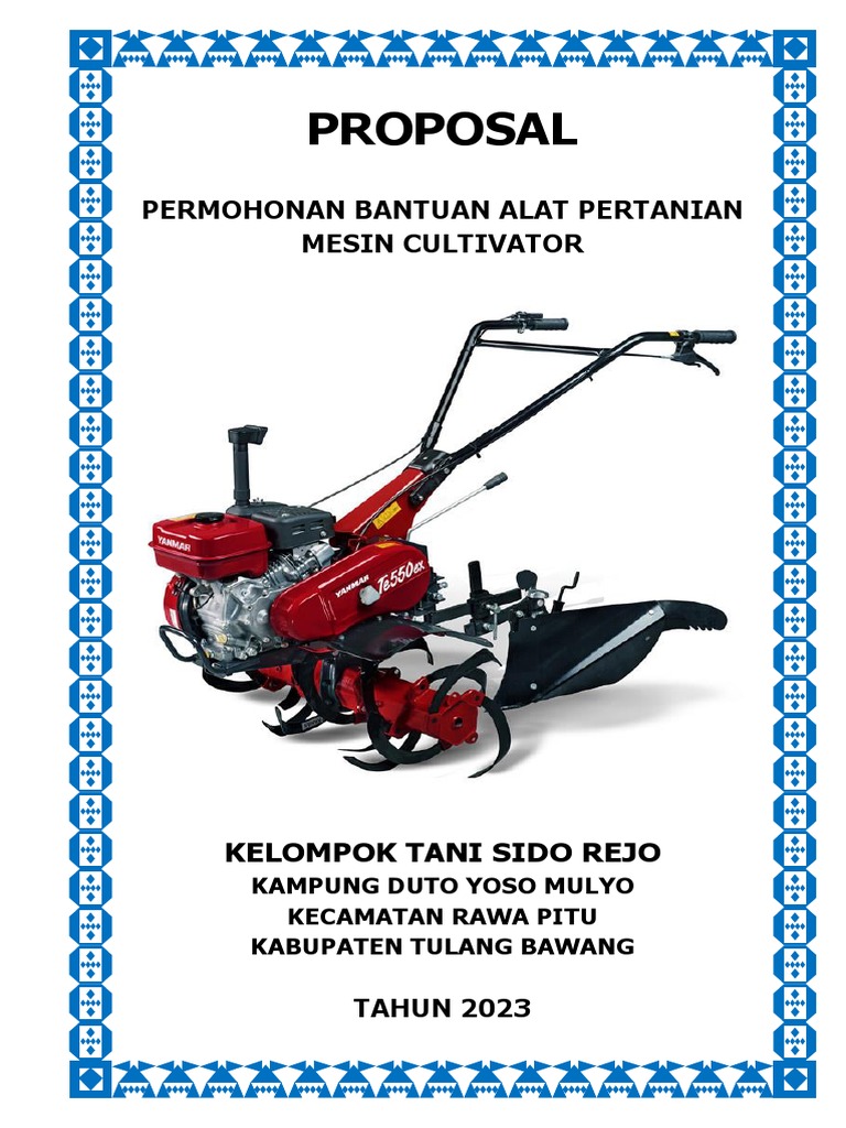 Proposal Bantuan Alat Tani Alsintan KT Sido Rejo | PDF | Teknologi ...