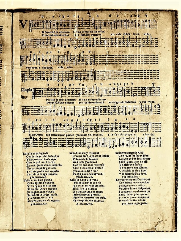 Un Sarao de La Chacona Manuscrito | PDF