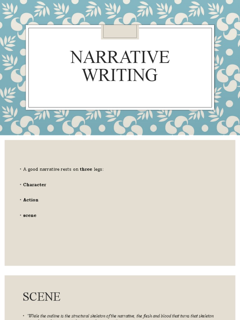 How to Craft Scenes for Effective Narrative Writing | PDF