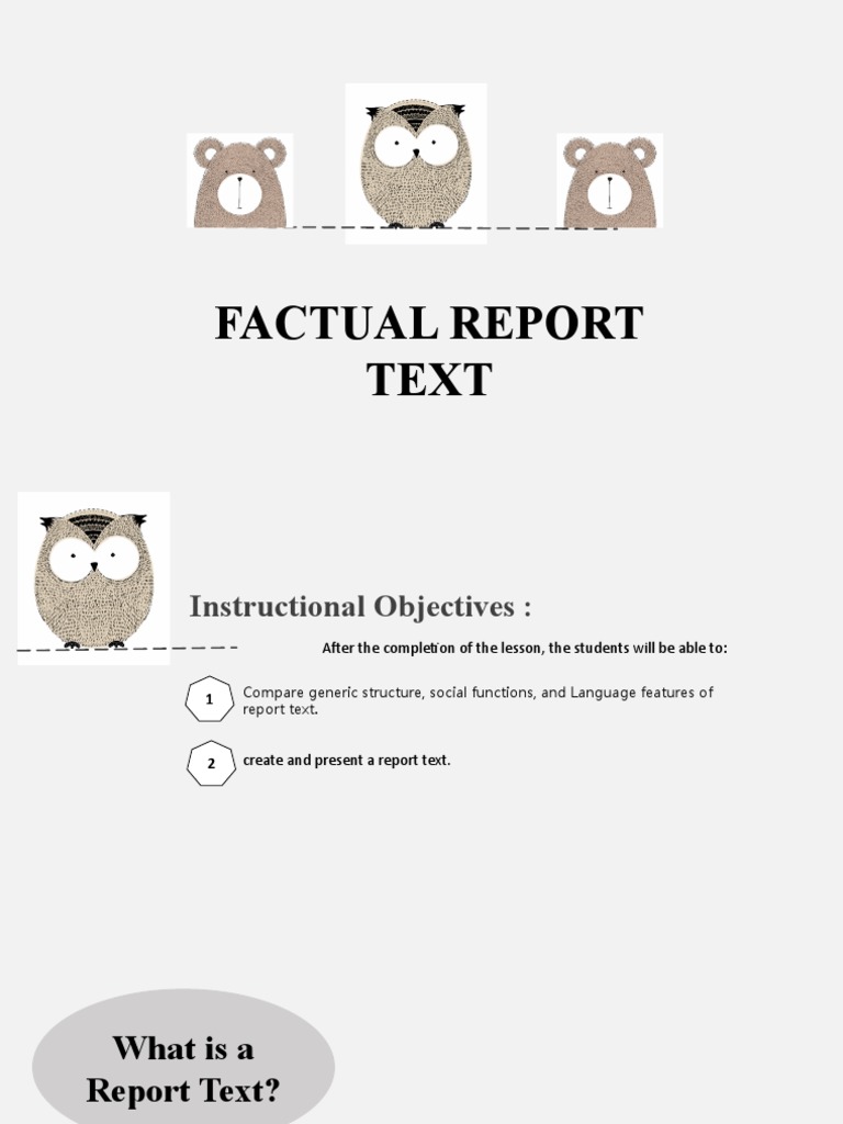 Factual Report Text | PDF | Cats | Grammatical Tense