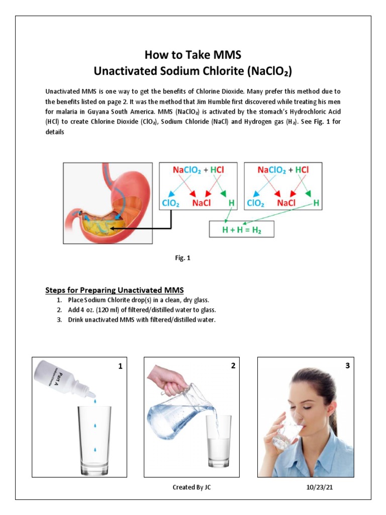 Benefits of Unactivated MMS Usage | PDF | Chlorine | Hydrochloric Acid