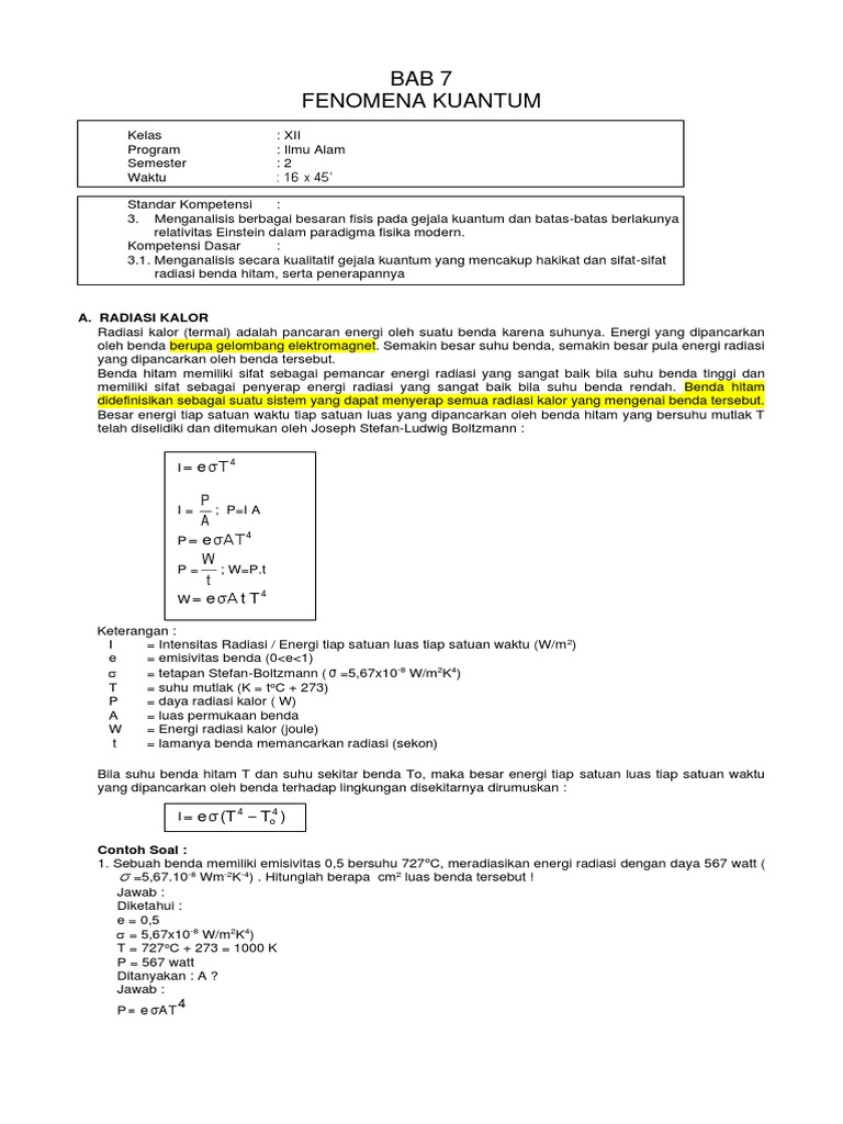 Bab 1 Fenomena Kuantum | PDF | Sains & Matematika