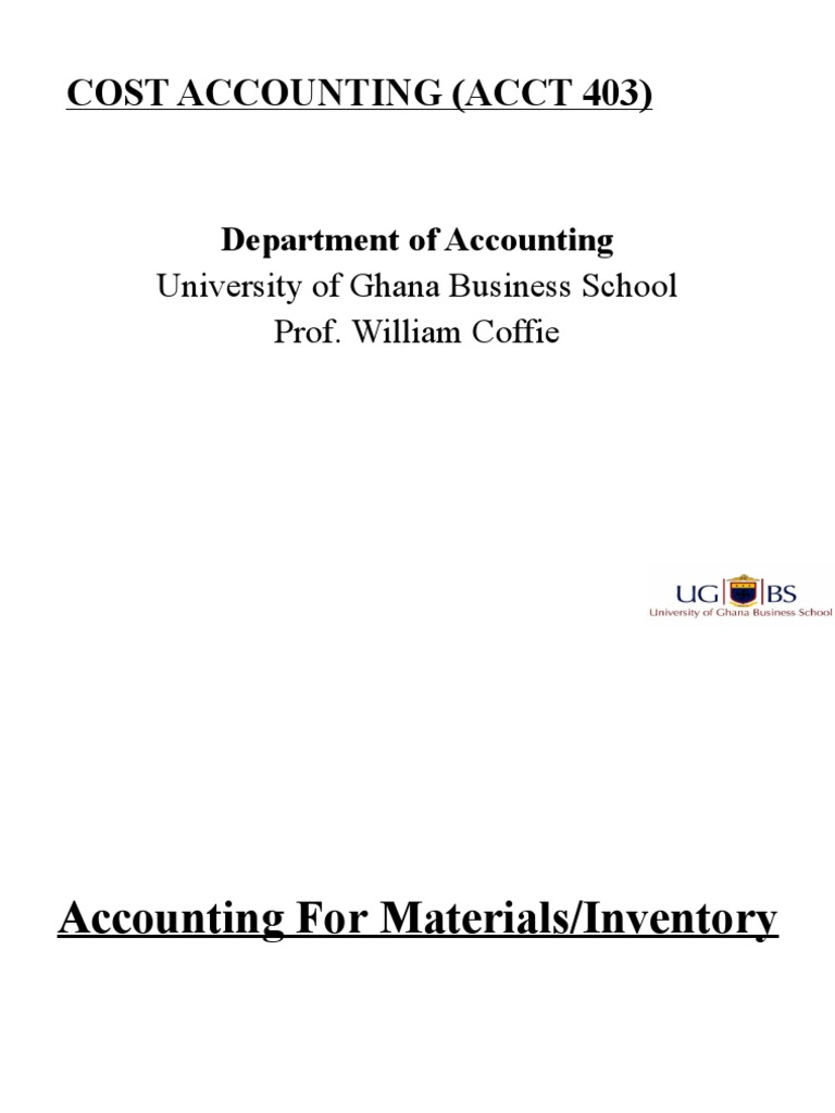 Acct403 Accounting For Inventory Pdf Inventory Financial Services