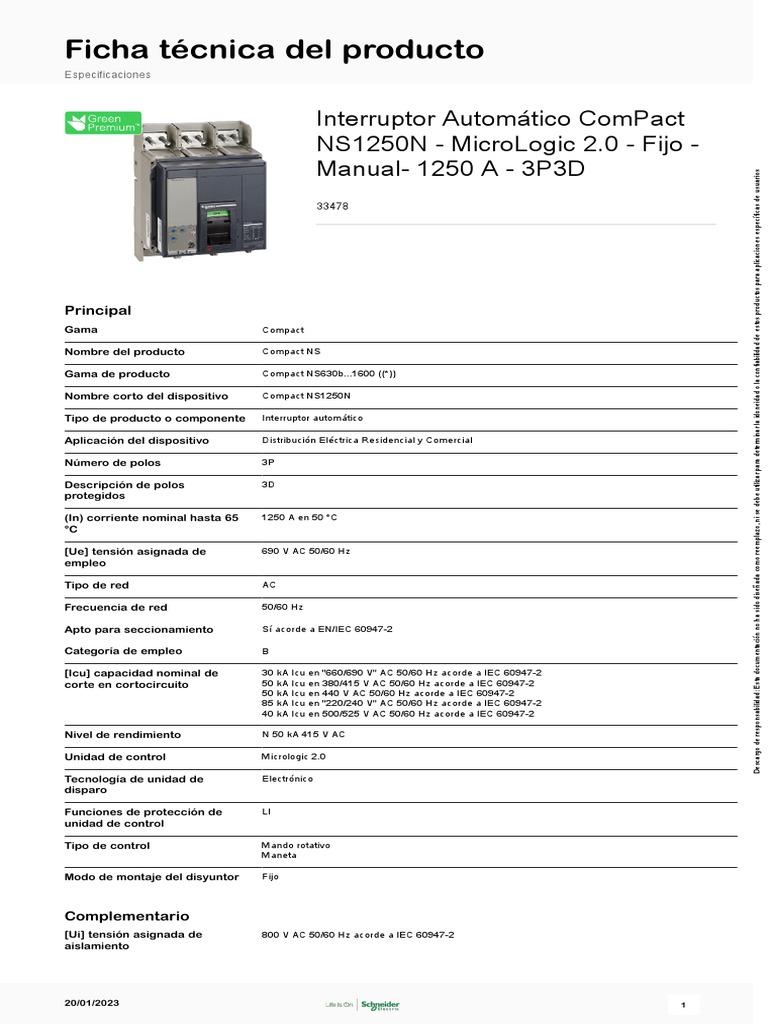 Compact NS - 630 A - 33478 | PDF