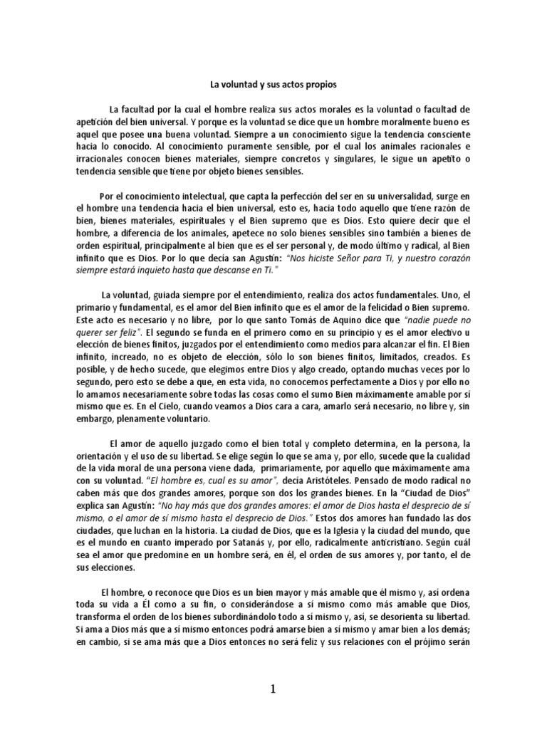 El papel fundamental del amor en la vida moral y la perfección humana ...