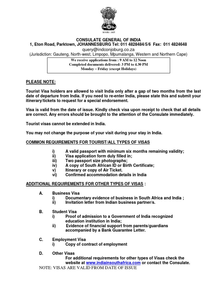 SA Indian Visa Application Form | PDF | Travel Visa | Passport