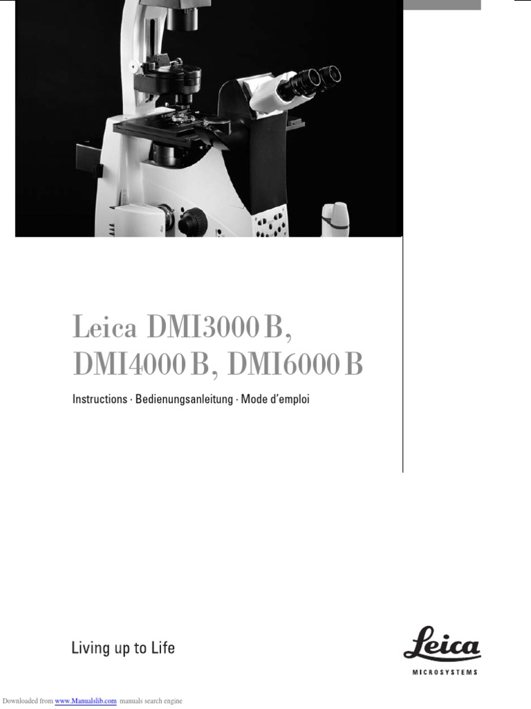 Manual Microscopio LEICA DMI3000b | PDF | Fuse (Electrical) | Optics
