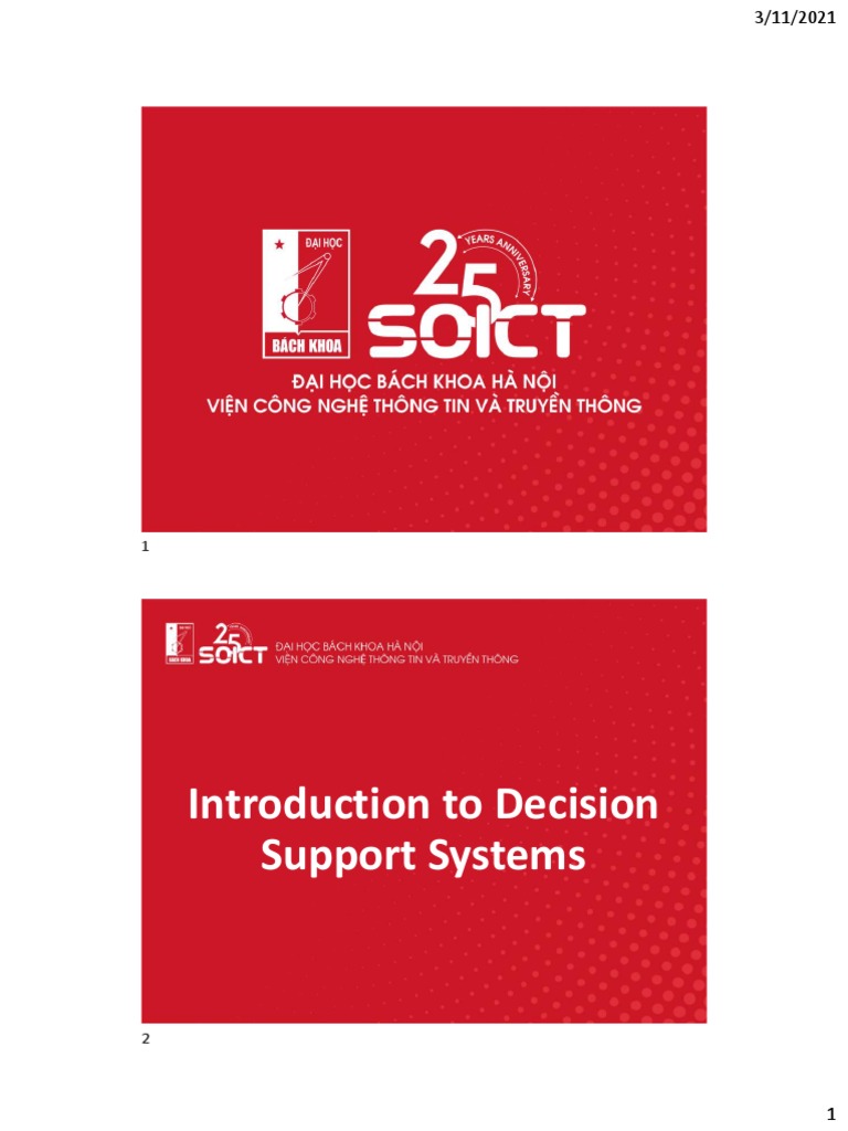Lecture 6.1 - Introduction To Decision Support Systems | PDF | Sensitivity Analysis | Decision ...