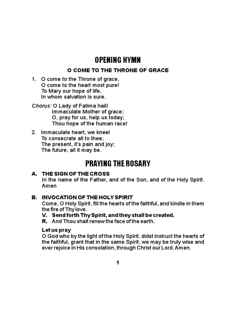 Sample Rosary Prayer | PDF | Mary, Mother Of Jesus | Christian Belief ...