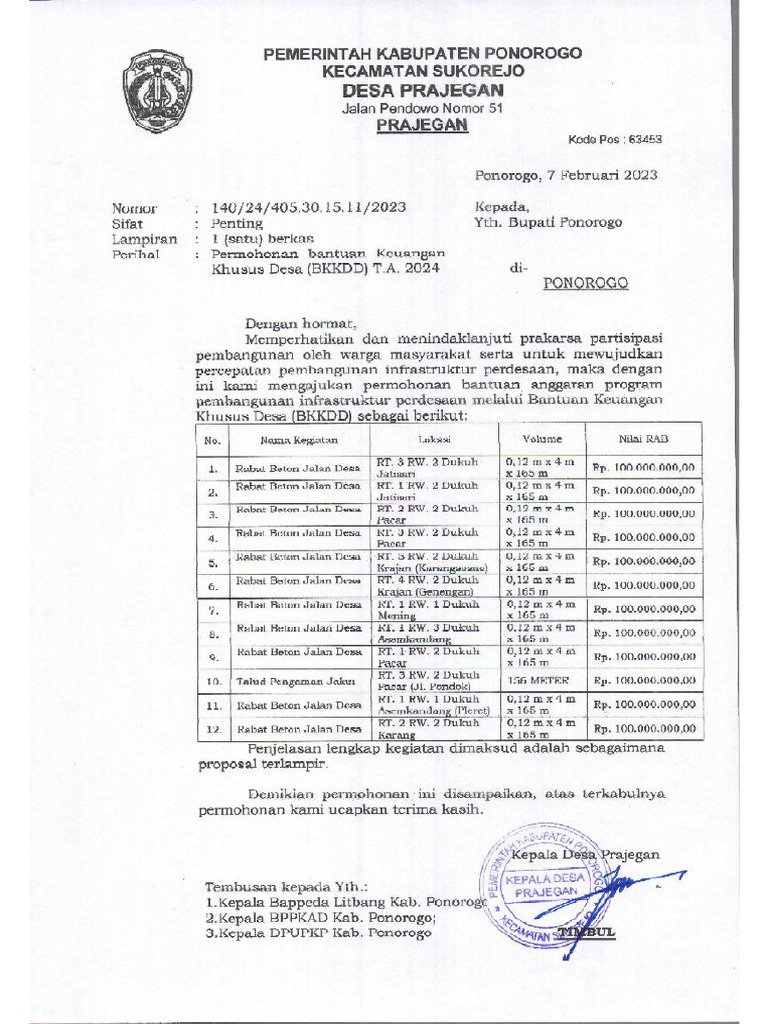Proposal BKKD 2024 Opt - Opt | PDF