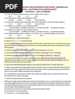 Class 10 Real Numbers Worksheet | PDF | Numbers | Prime Number