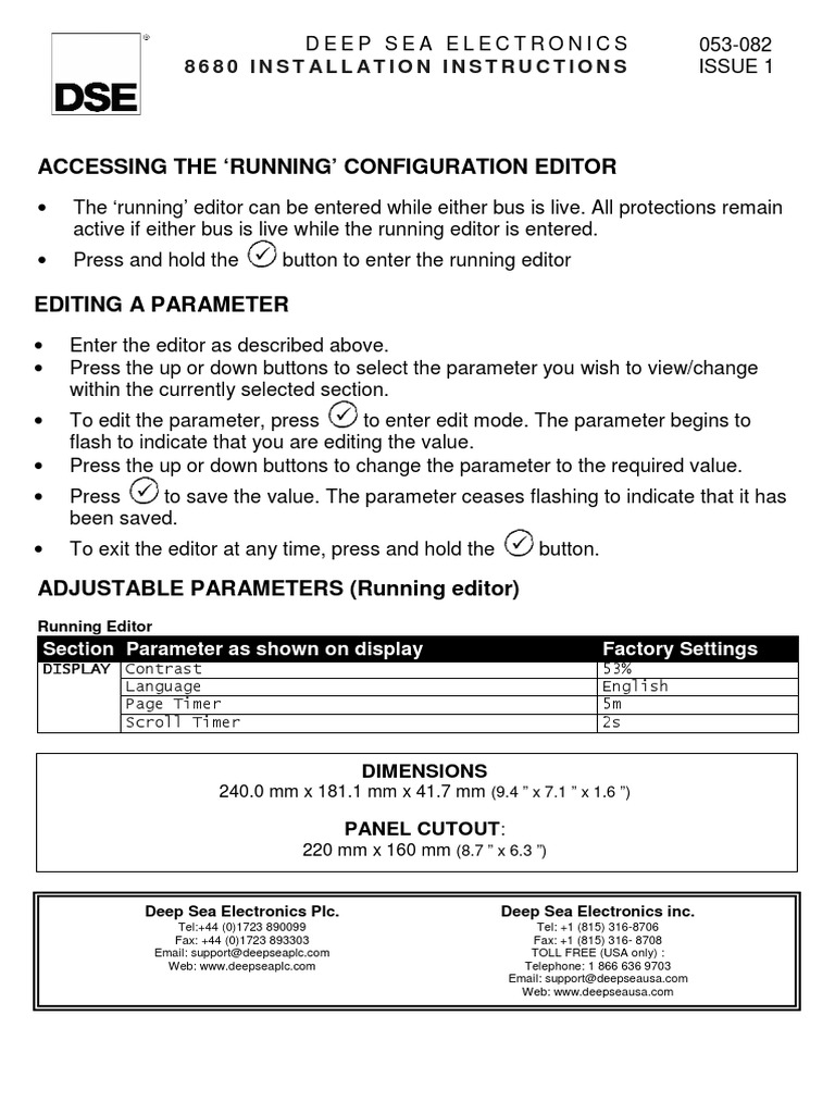 Deep Sea Electronics 8680 Setup Guide | PDF | Computer Science ...