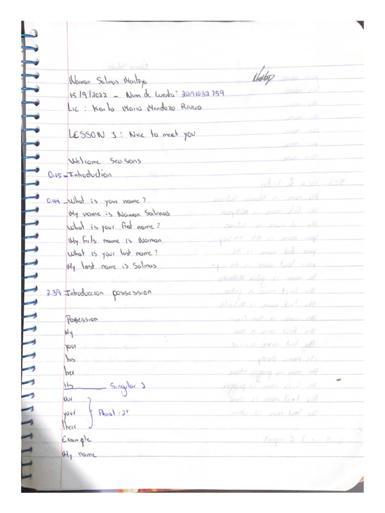 Tarea de Inglés 1 Virtual. UNAH | PDF