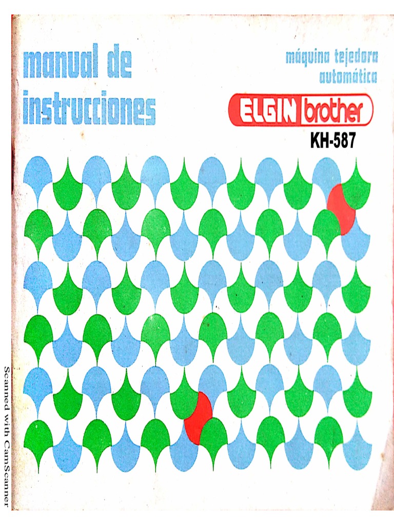 Manual Elgin Brother KH 587 | PDF