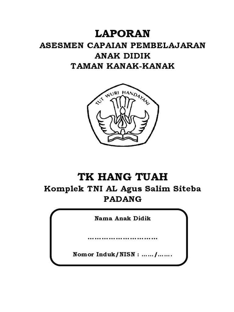 Raport Kurikulum Merdeka TK Hang Tuah | PDF