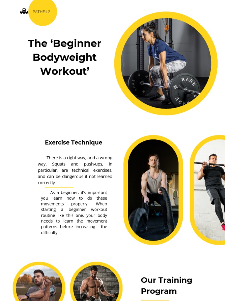 The Beginner Bodyweight Workout': Pathfit 2 | PDF | Human Anatomy ...
