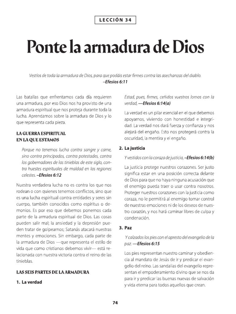 8-24-22 Ponte La Armadura de Dios | PDF