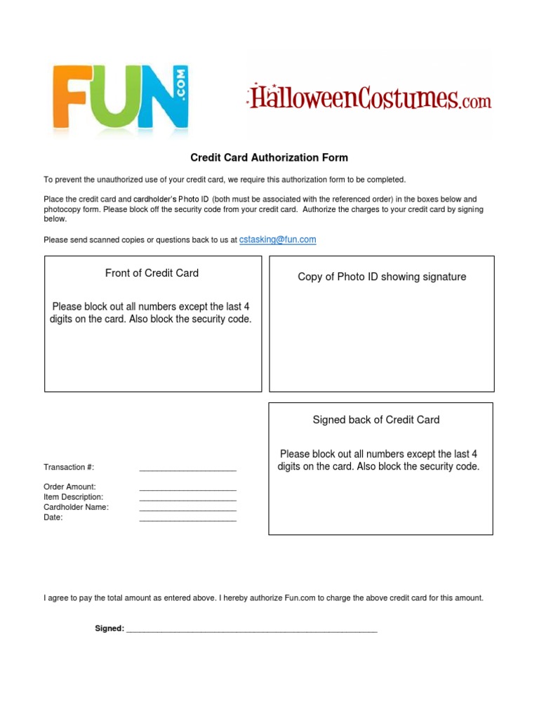 C C Auth Form - Fun Com | PDF