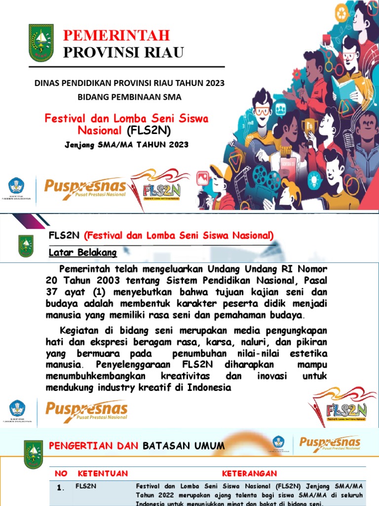 Sosialisasi Fls2n Sma Tahun 2023 | PDF