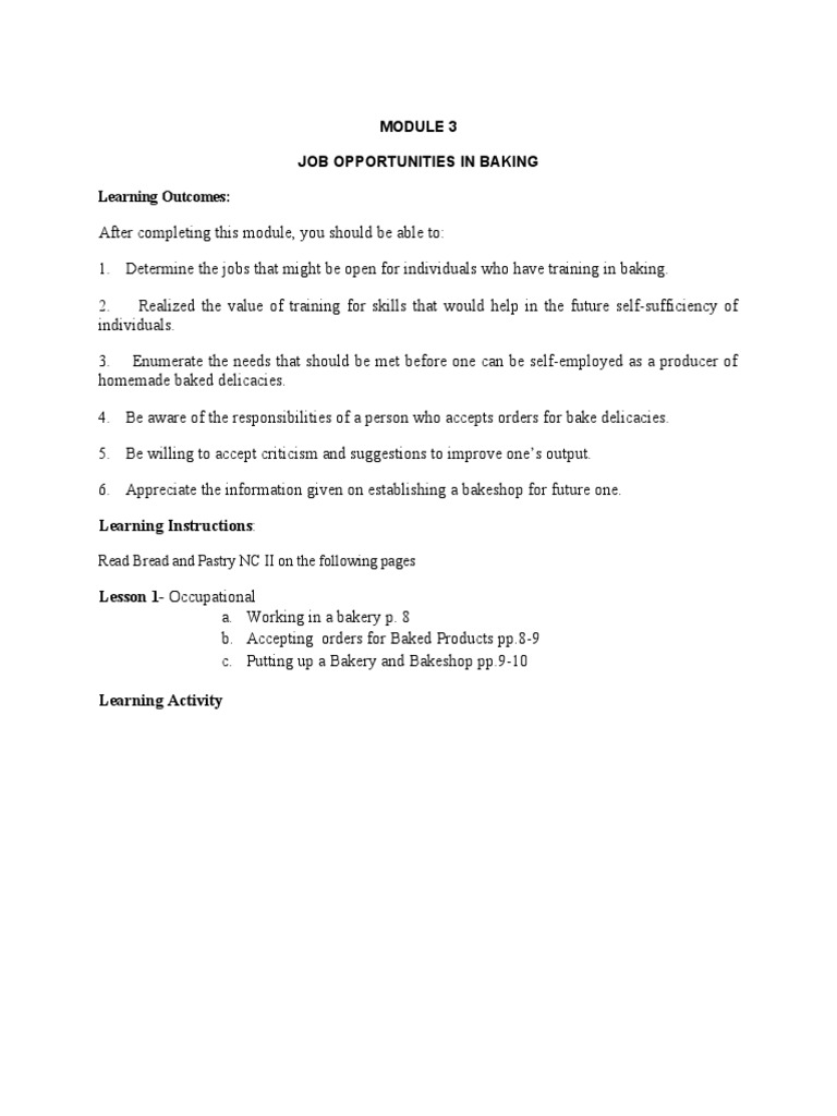 HM 8 MODULE 3 Job Opportunities | PDF