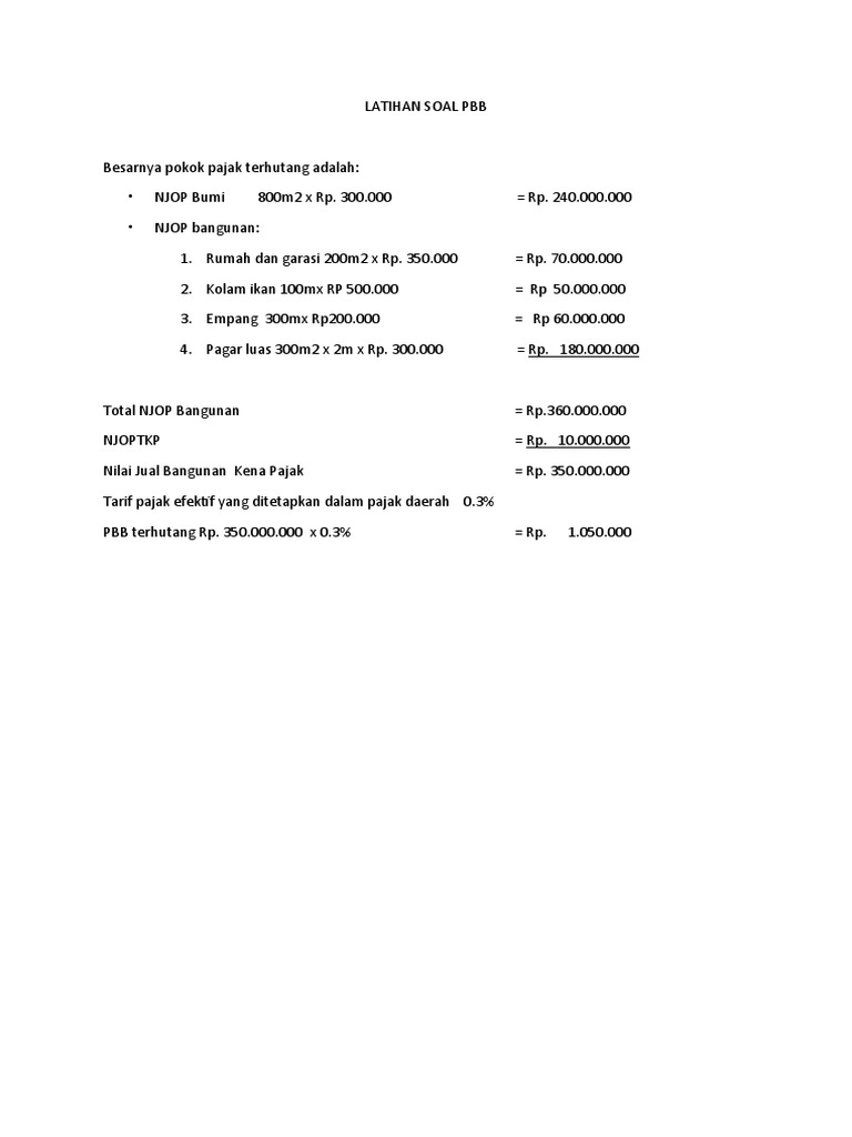 Latihan Soal PBB | PDF