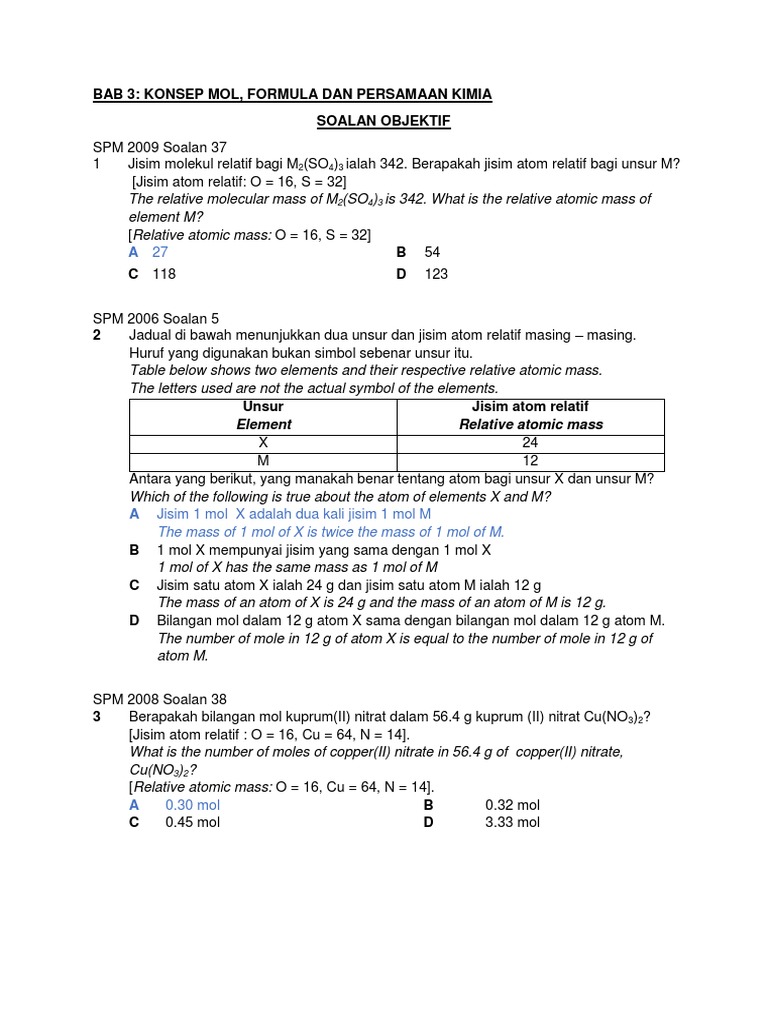 071 MODUL GEMILANG A+ KIMIA TINGKATAN 4 - Skema-12-21 | PDF