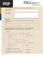 Lecturer Evaluation Form | PDF | Educational Assessment | Learning