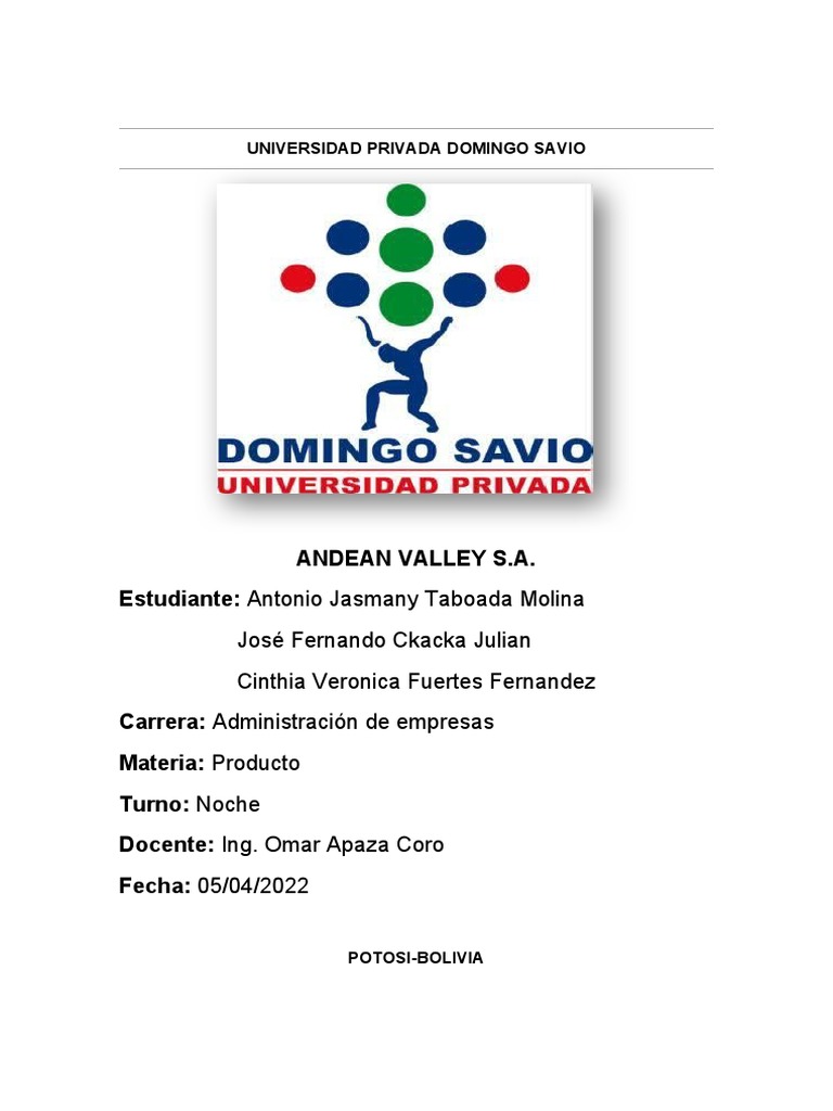 Andean Valley S.A. | PDF | Quinua | Alimentos