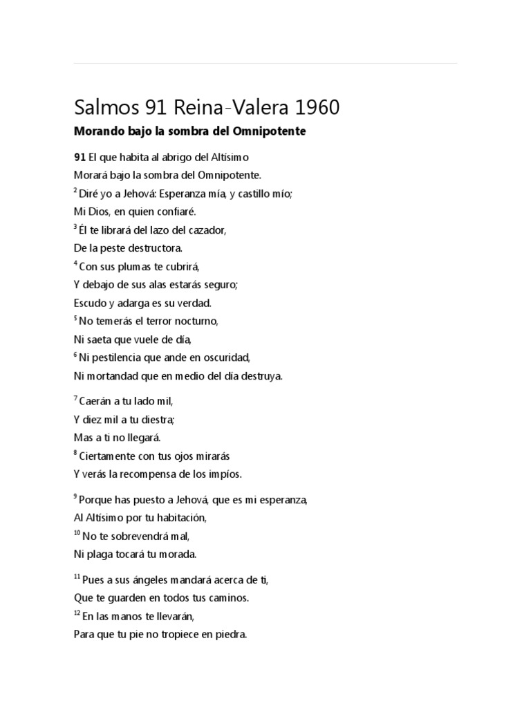 Salmos 91 Reina | PDF