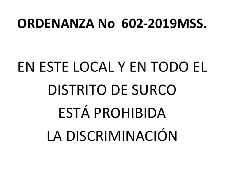 Ordenanza No 602 | PDF