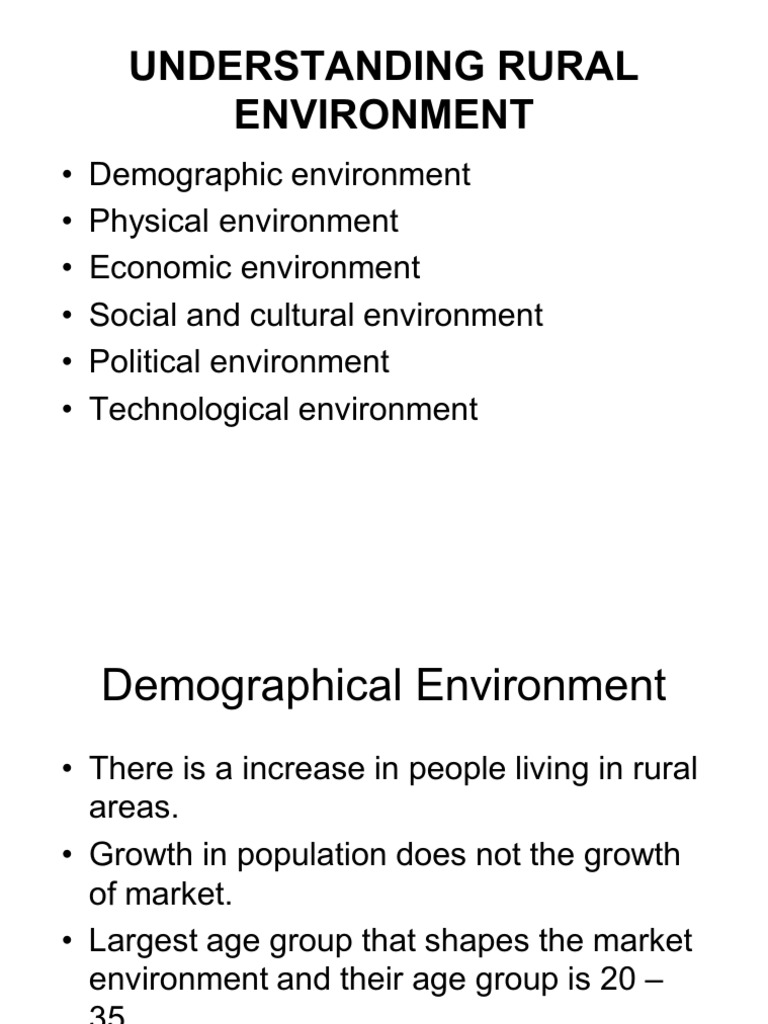 Understanding Rural Environment | PDF | Market Segmentation | Lifestyle ...